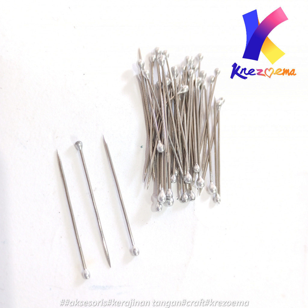Jual Paku pentul /Headpint /jarum pentul shuang warna silver | Shopee ...