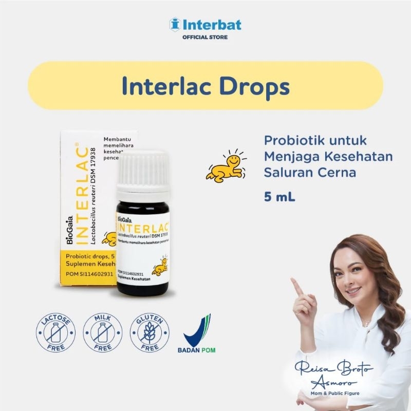 Jual INTERLAC PROBIOTIC DROP 5ML BIOGAIA - PROBIOTIK MENJAGA KESEHATAN ...