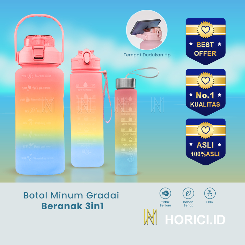 Jual Horici Botol 2000ml 500ml Botol Minum Rainbow Botol Minum Healthy ...