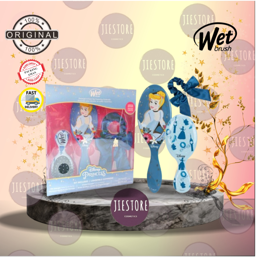 Jual Wet Brush Bundle Holiday 2022 Detangle Kit Cinderella/ Belle ...