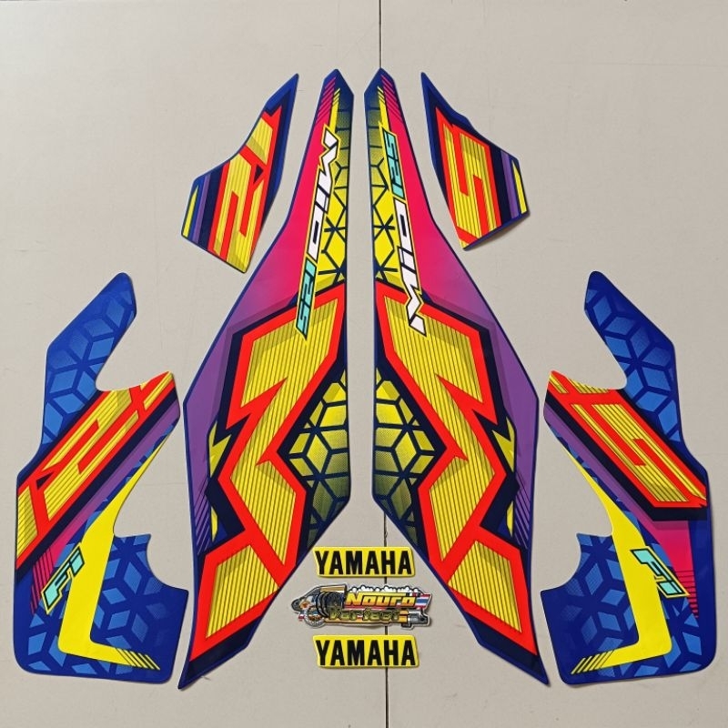 Jual Striping Yamaha Mio m3 125 mio125 2024 biru kuning list body ...