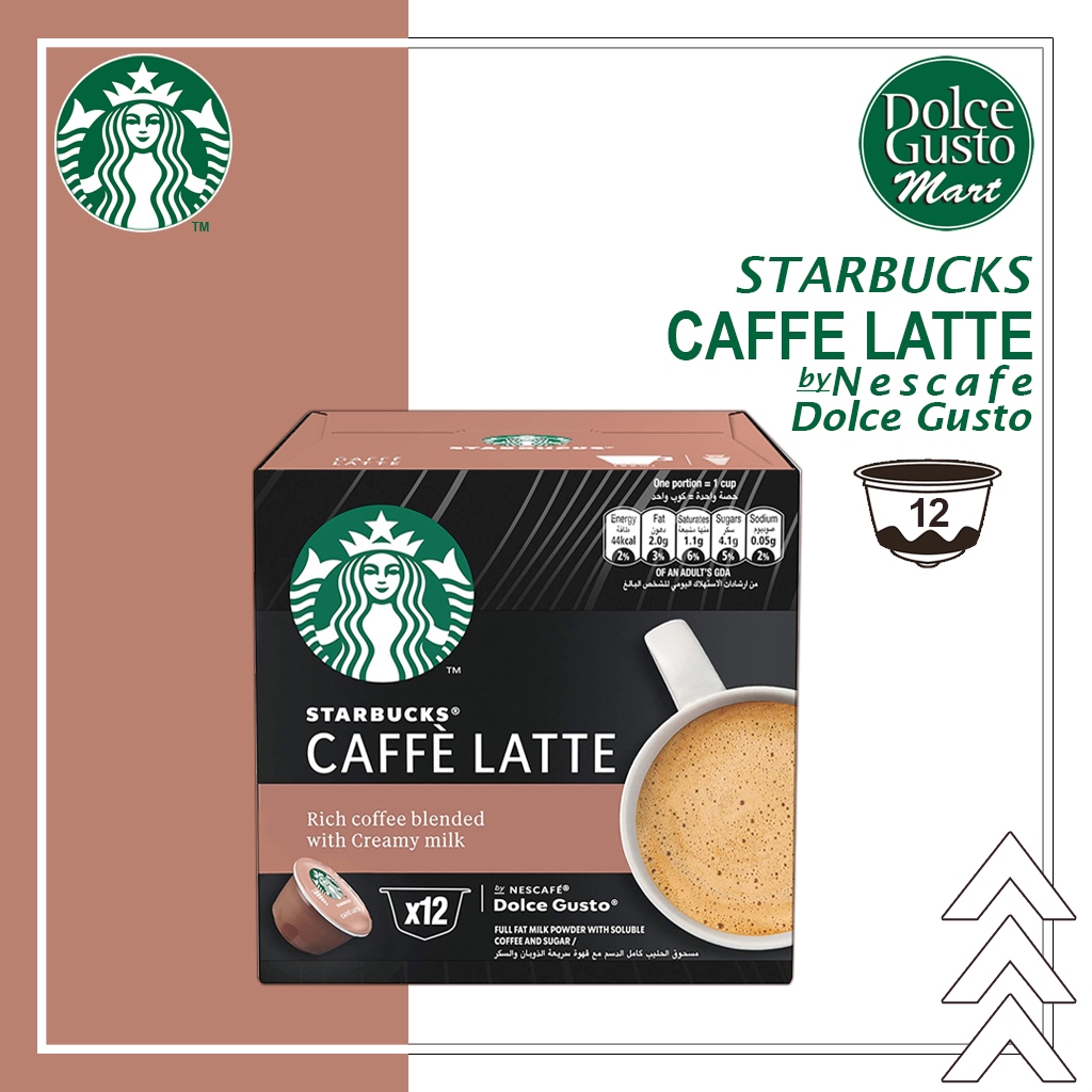 Jual Starbucks Caffe Latte By Nescafe Dolce Gusto Coffe Capsule - Kopi ...