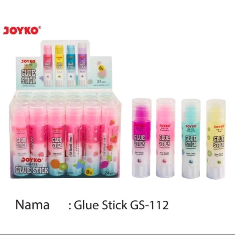 Jual Lem Stik/Glue Stick Joyko Gs-112/8grm ( 1pak/24pcs ) | Shopee ...