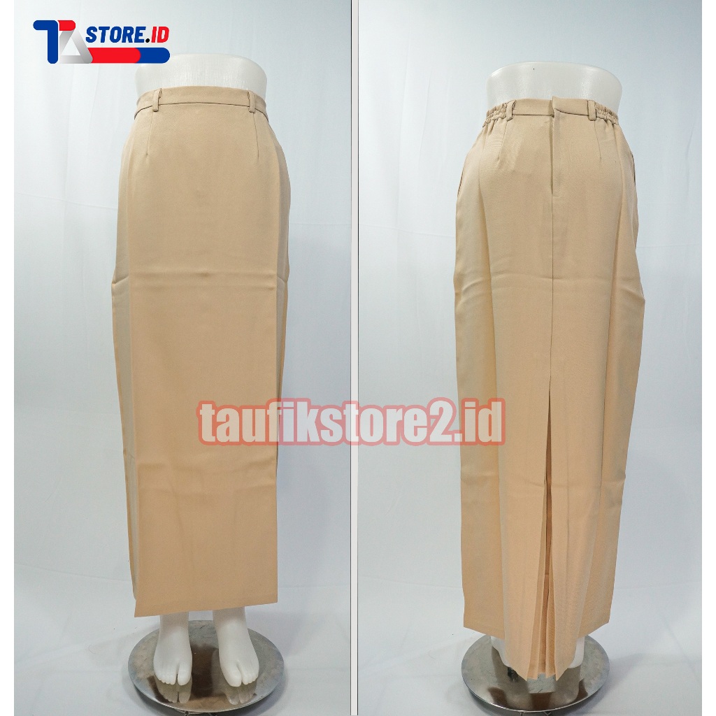 Jual ROK SPAN WARNA CREAM BERBAHAN STREET POLYESTER YANG NYAMAN DI ...