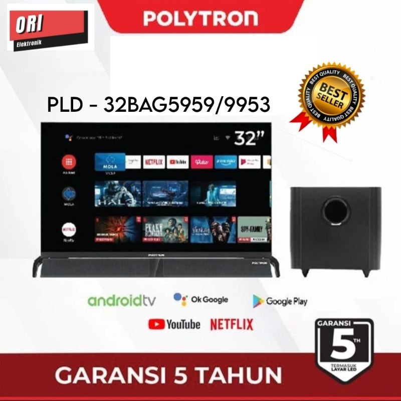 Jual POLYTRON SMART CINEMAX SOUNDBAR TV 32" PLD-32BG5959/PLD-32BAG9953 | Shopee Indonesia