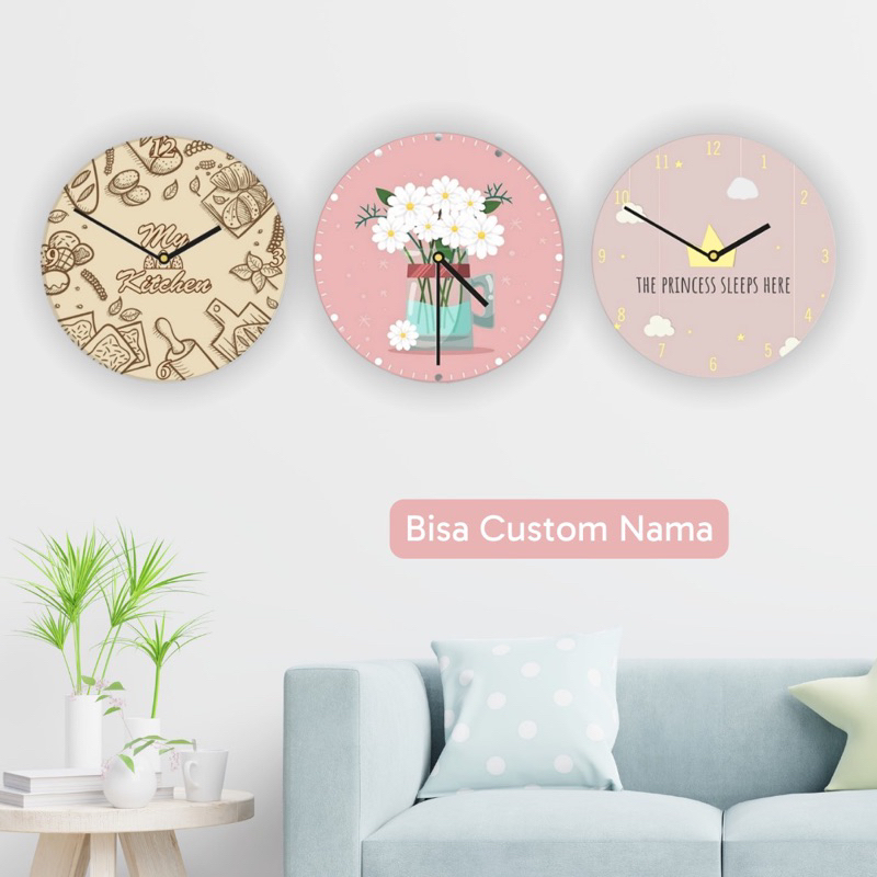 Jual Jam Dinding Kayu Minimalis Aesthetic / Jam Dinding Shabby Unik (XX ...