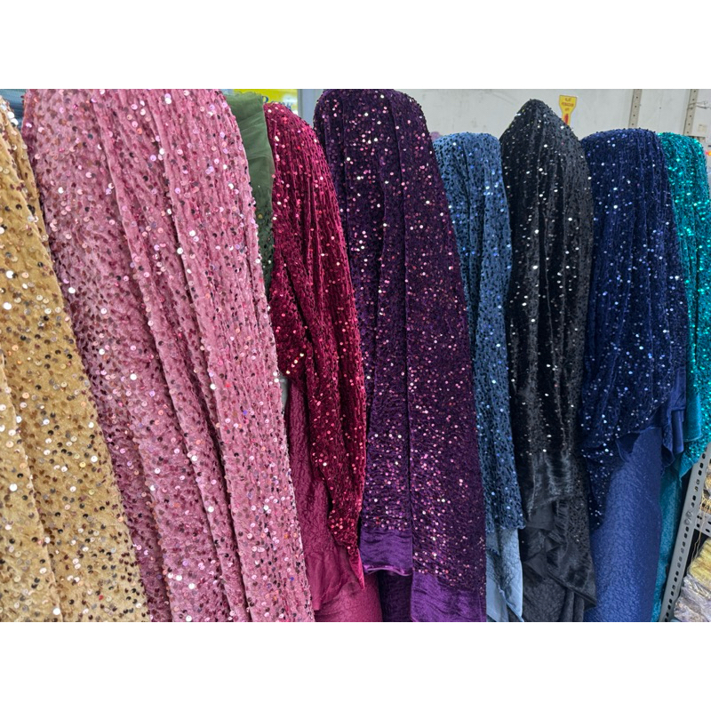 Jual Bahan Kain BELUDRU PAYET Sequins Premium Import (Harga Setengah ...