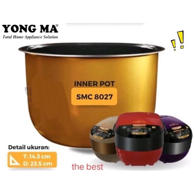 Jual Panci Magic Com Inner Pot Yong Ma type SMC 8027 Digital Gold ...