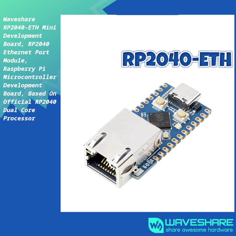 Jual WAVESHARE RP2040 ETH MINI DEVELOPMENT BOARD RP2040 ETHERNET PORT MODULE BASED ON OFFICIAL ...