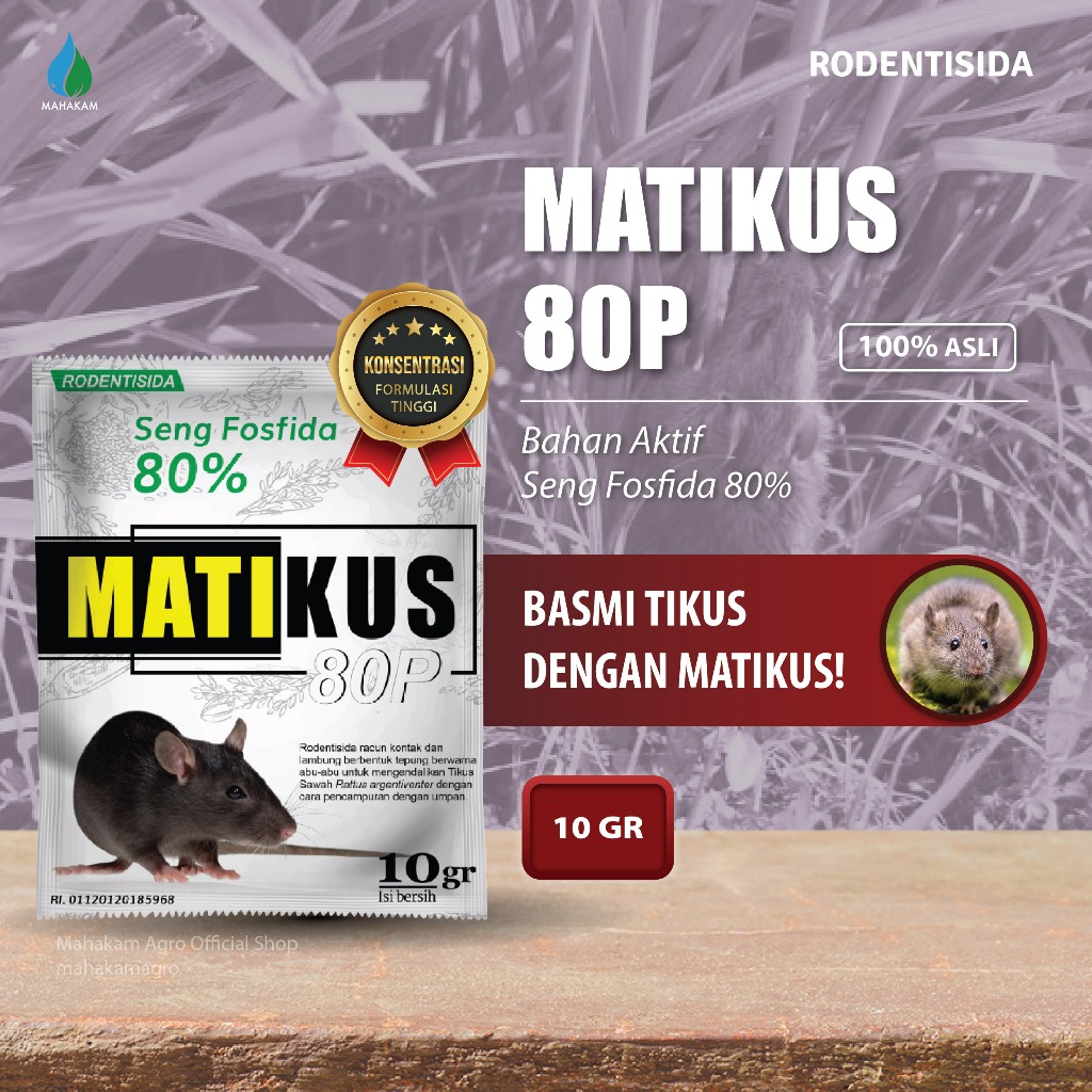 Jual Mahakam Matikus 80 P 10 Gr Pestisida Rodentisida Pengendali Tikus ...