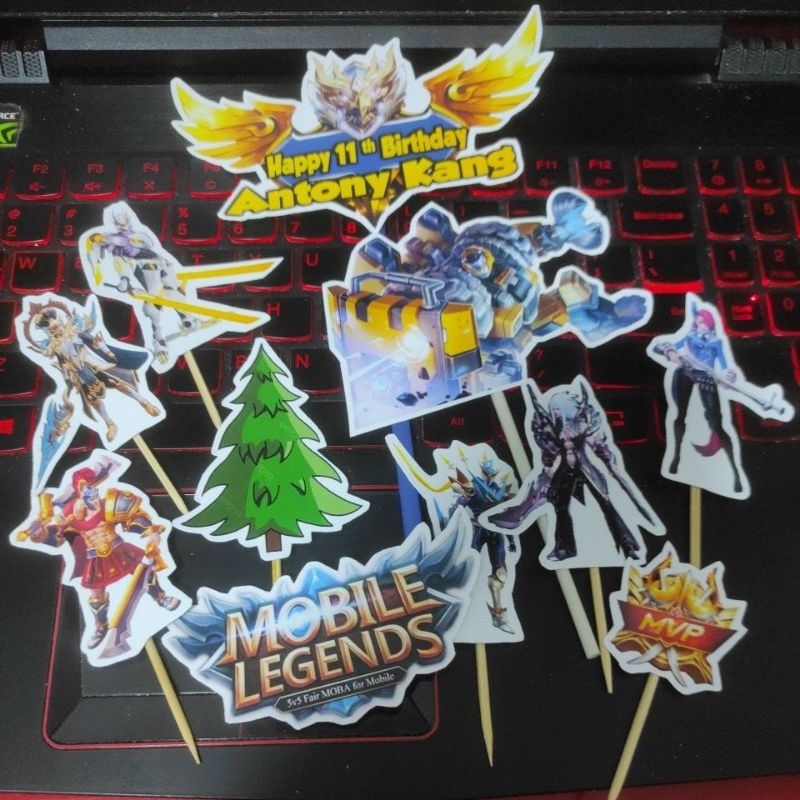 Jual cake topper hiasan kue mobile legends johnson wreck king ...