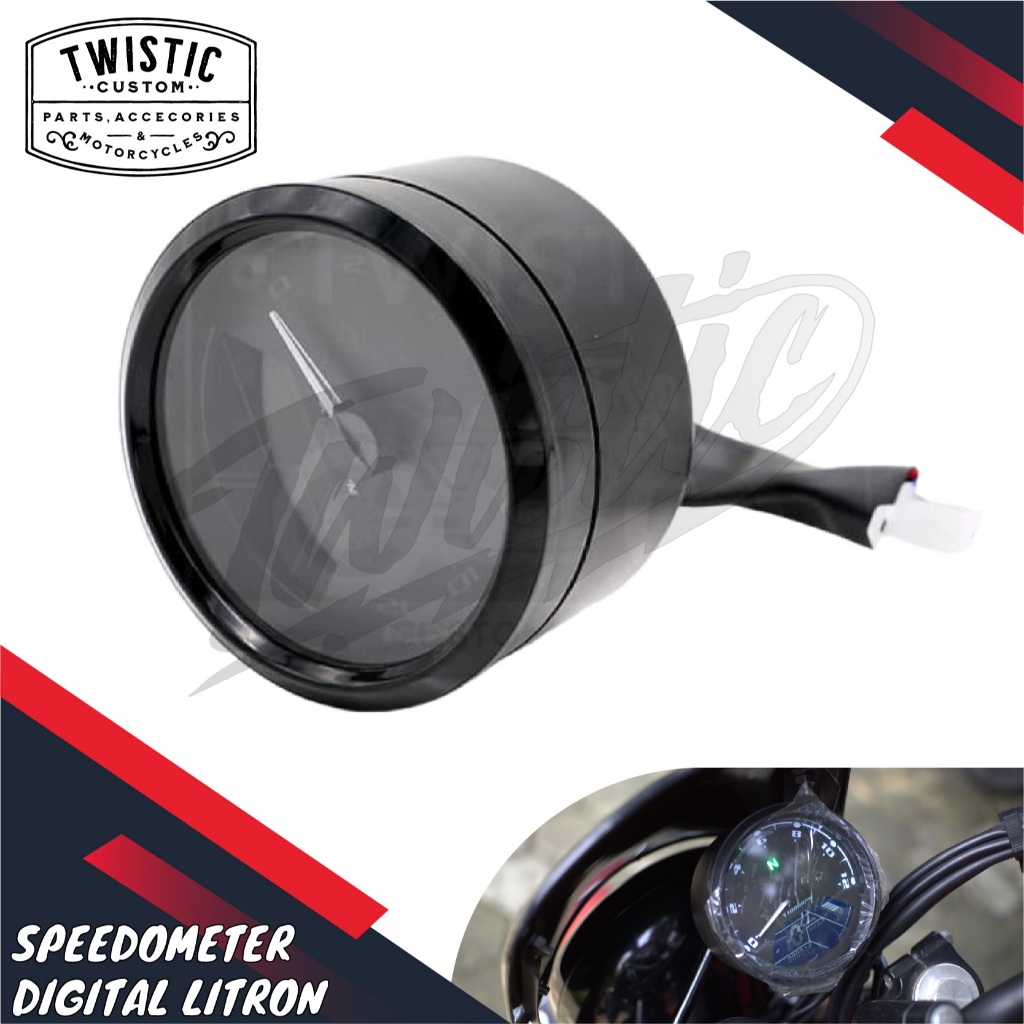 Jual Speedometer Digital Bulat Universal Litron Motor W175 Benelli ...
