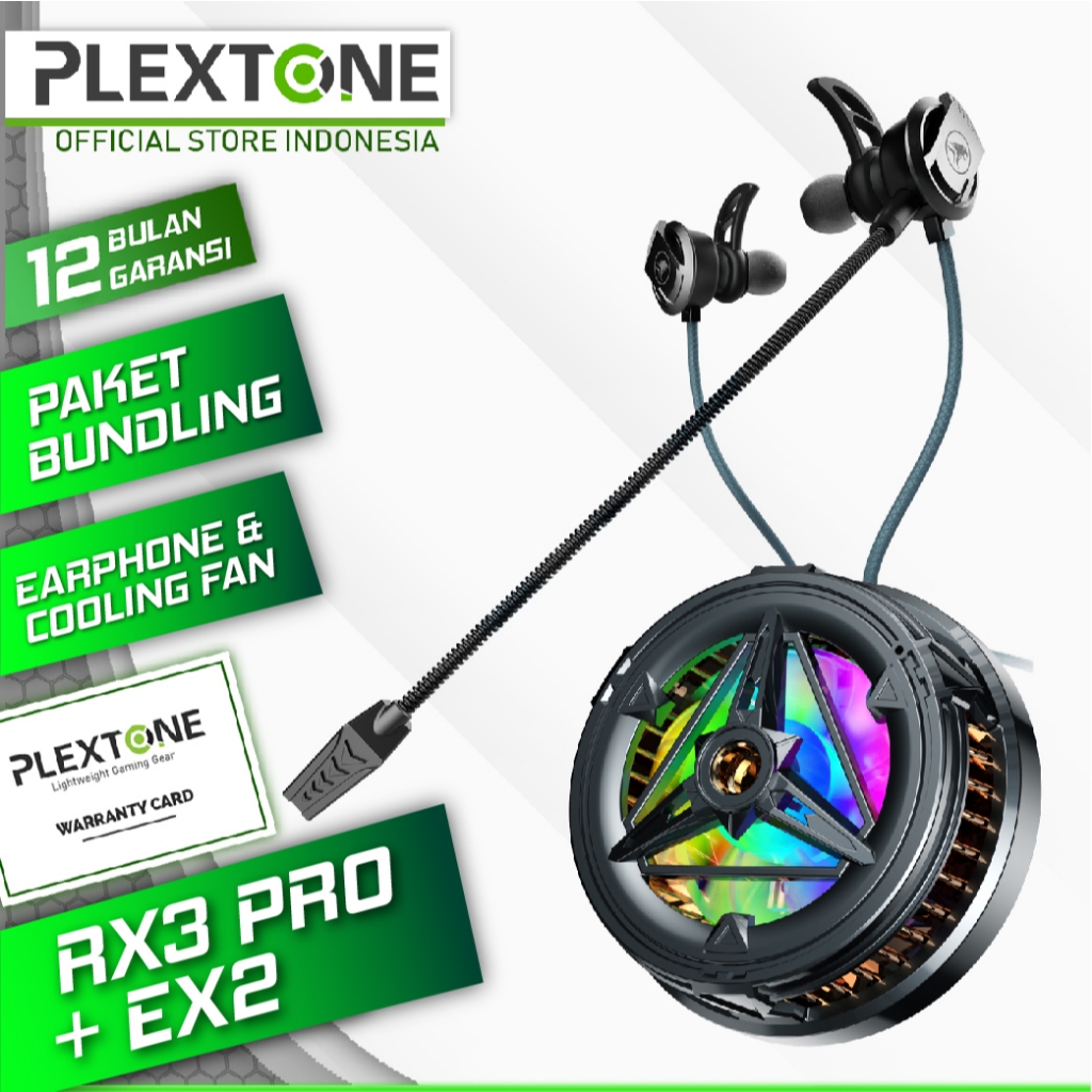 Jual Paket Bundling Plextone Gaming Summer Cooling Set Earphone With Fan | Shopee Indonesia