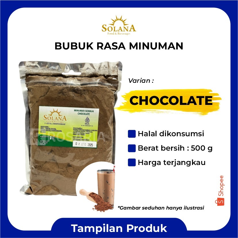 Jual Bubuk Rasa CHOCOLATE Serbuk Minuman Coklat Merk SOLANA Aneka ...