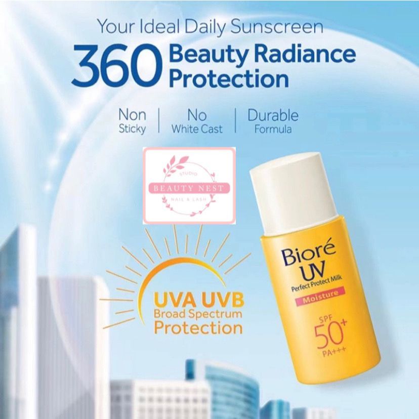 Jual Biore UV Sunscreen Perfect Protect Cool SPF 50+ PA+++ 25ml Daily ...