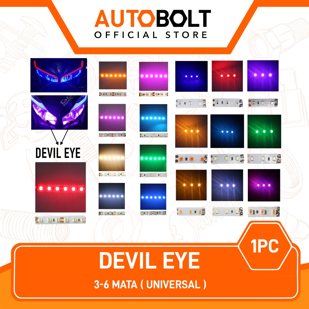 Jual LED Devil Eye 12V 3 6 Titik Premium Motor Lampu Demon Depan Eyes 3 ...