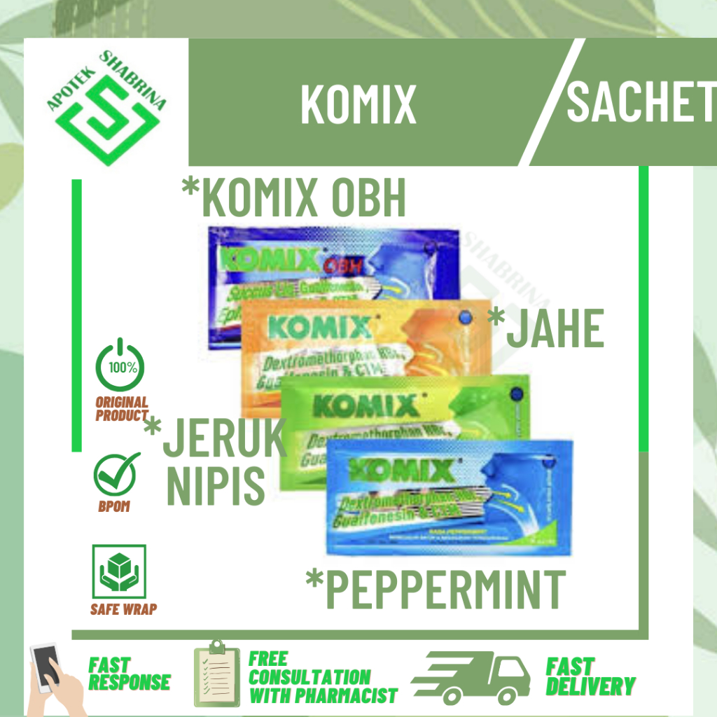 Jual KOMIX OBH / KOMIX JAHE / KOMIX PEPPERMINT/ KOMIX JERUK NIPIS 1 ...
