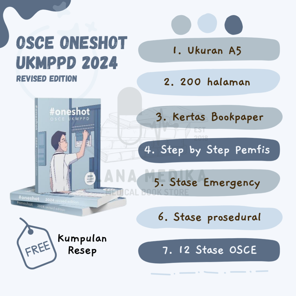 Jual Buku Osce Ukmppd Oneshot Free Kumpulan Resep A5 Soft Cover | Shopee Indonesia