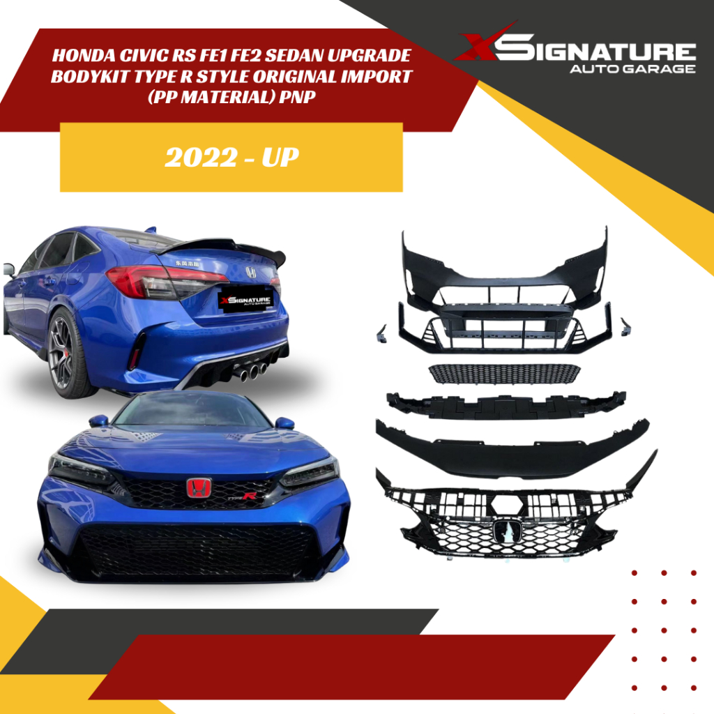 Jual HONDA CIVIC RS FE1 FE2 SEDAN (2022-UP) UPGRADE BODYKIT TYPE R ...