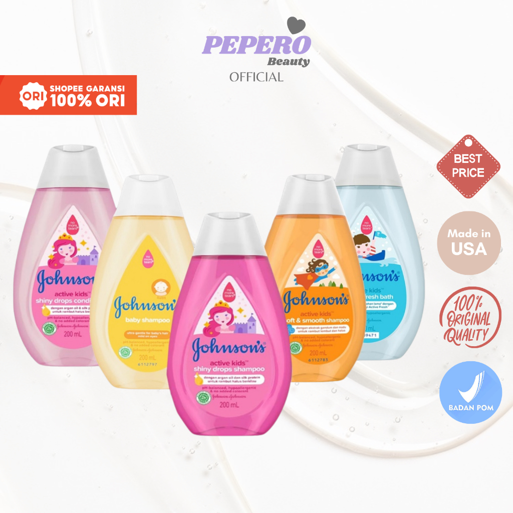Jual JOHNSON'S Baby Shampoo Conditioner 100ml / 200ml - Gold | Soft & Smooth | Active Clean ...