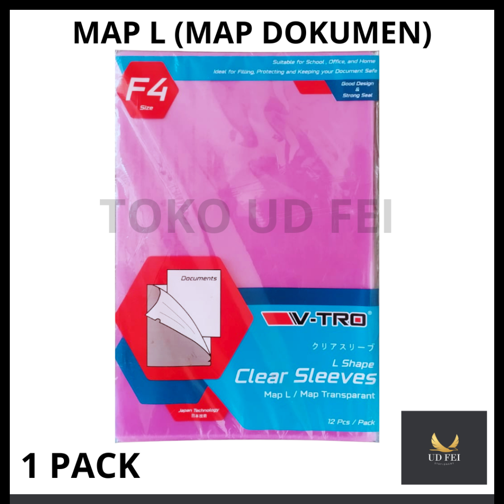 Jual (1 PACK ISI 12) Map L /clear sleeves folio/ F4 map plastik/ Map ...