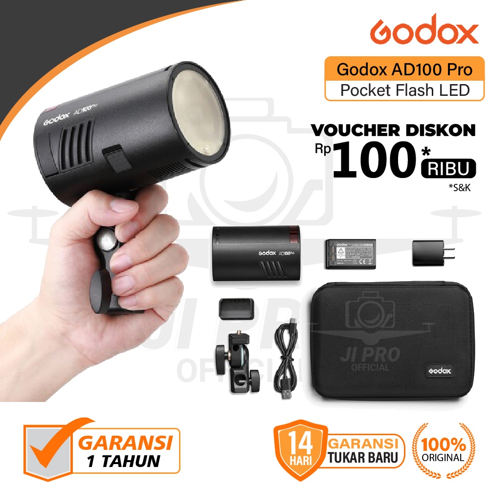 Jual Godox AD100pro POCKET FLASH LED AD 100 Pro - AD100 Pro Original ...