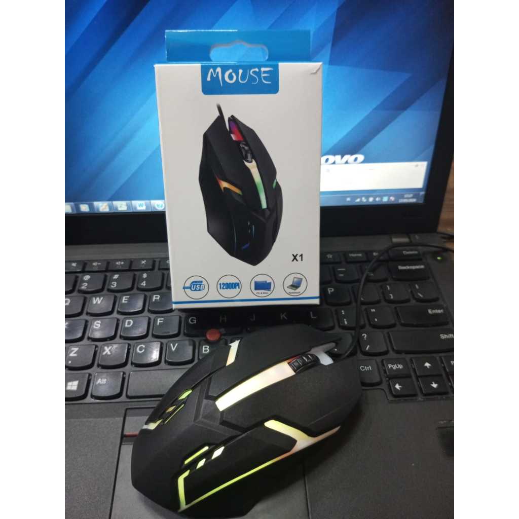Jual MOUSE USB X7 / MOUSE X7 LED USB / MOUSE GAMING LED X7 | Shopee Indonesia
