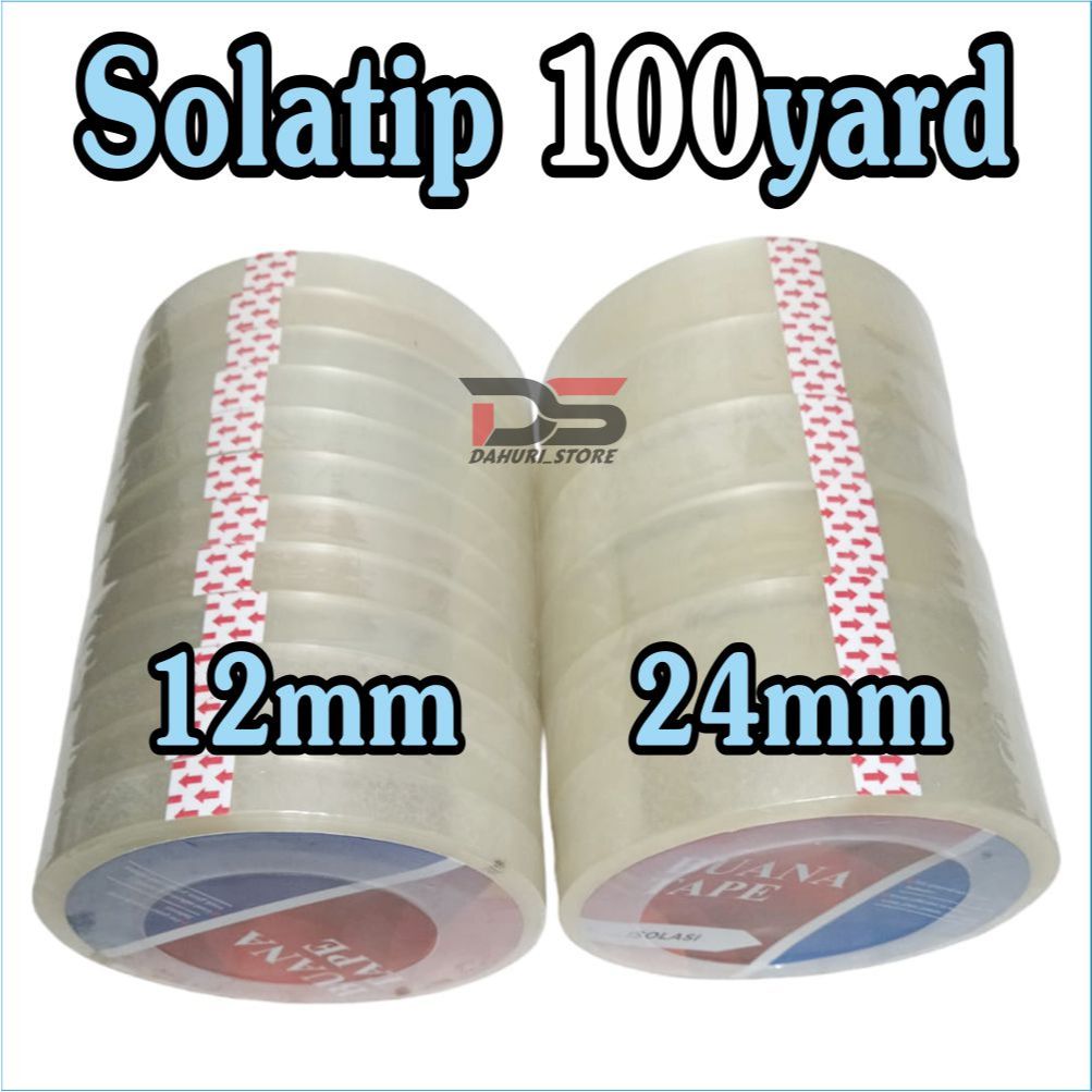 Jual LAKBAN KECIL BENING / SOLATIP / SELOTIP UKURAN 1/2 inch 12mm & 1 ...