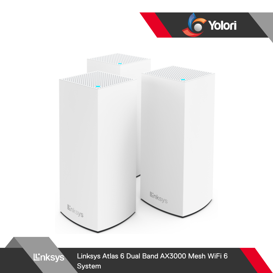 Jual Linksys Atlas 6 Dual Band AX3000 Mesh WiFi 6 System | Shopee Indonesia