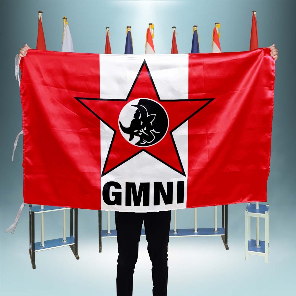 Jual Bendera GMNI ( Gerakan Mahasiswa Nasional Indonesia ), Bahan Satin ...