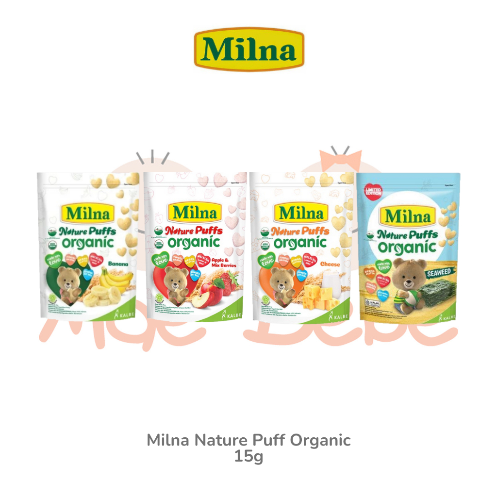 Jual Milna Nature Puffs Organic Snack Camilan Anak 15g | Shopee Indonesia