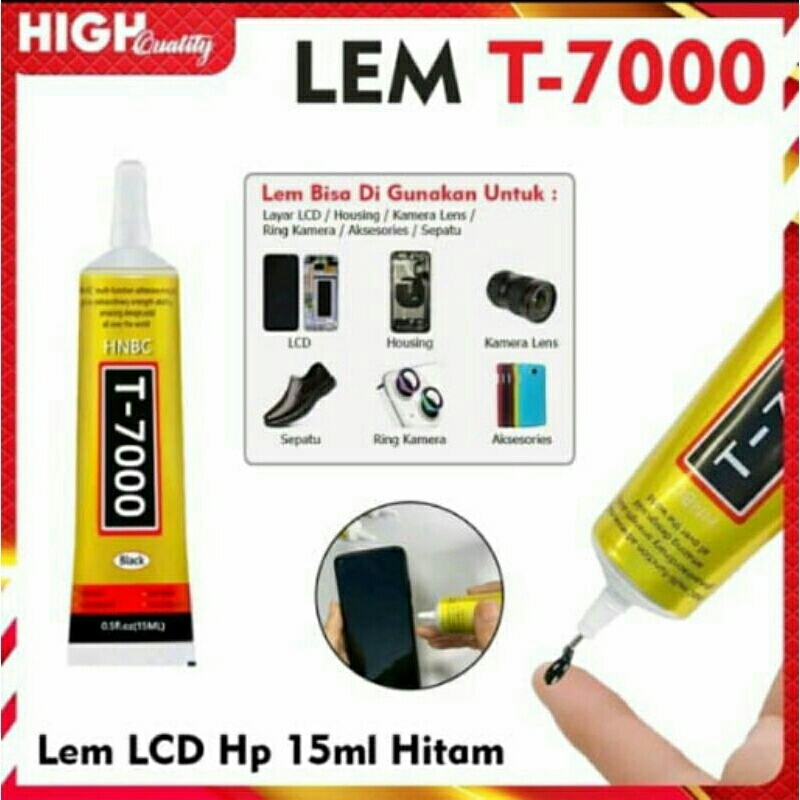 Jual Lem Serbaguna T7000 Lem LCD Hp / Lem Camera Lensa / Lem Perhiasan T-7000 15ml | Shopee ...