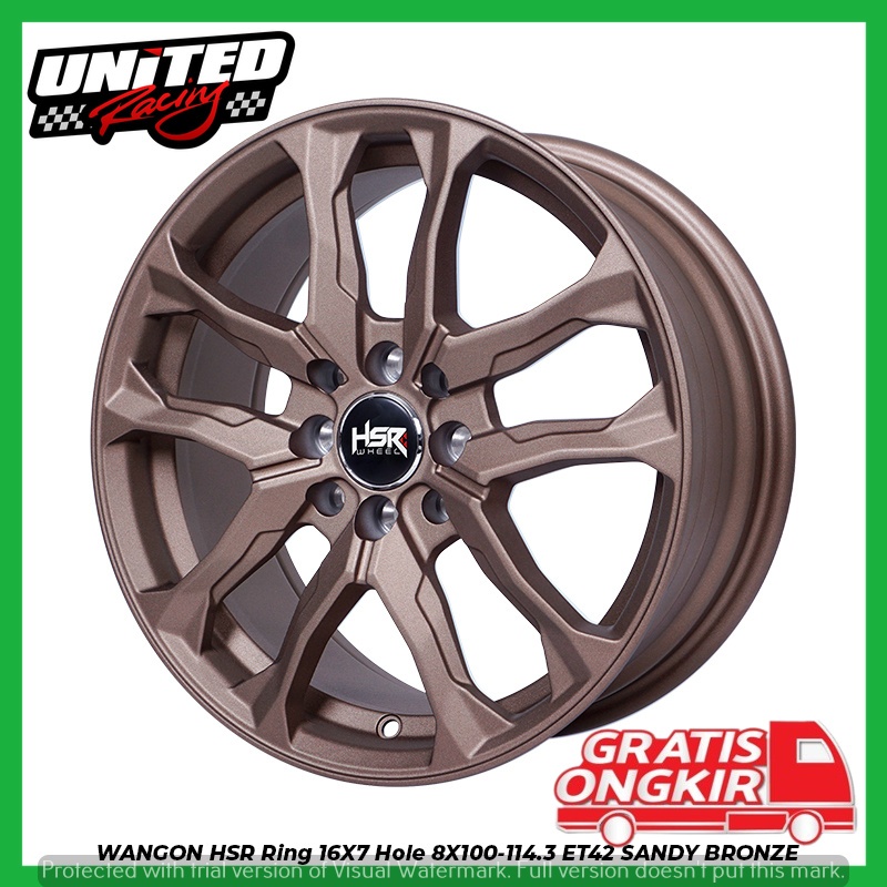 Jual VELG RACING MOBIL RING 16 HSR WANGON UNTUK AVANZA BRIO MOBILIO AVEGA RAIZE R16 PELAK BRONZE ...