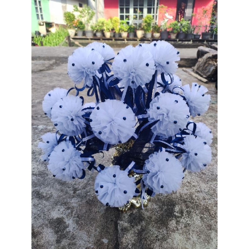 Jual (15pcs) Bunga telur pompom/pokok telur/pokok telok pernikahan ...
