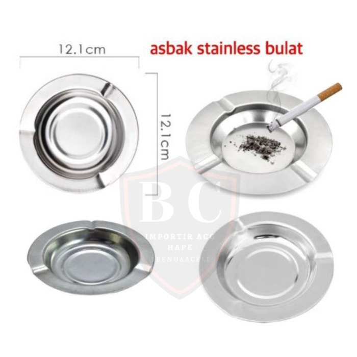 Jual ASBAK STAINLESS / ASBAK SENG BULAT PETAK STAINLESS ANTI KARAT ...