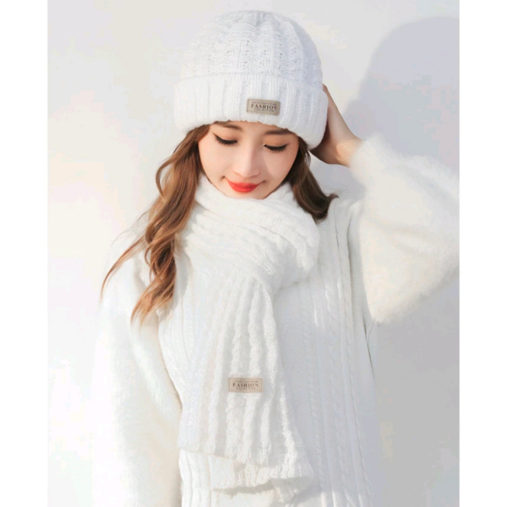 Jual Topi Kupluk dan Syal Musim Dingin/Winter Hat | Shopee Indonesia