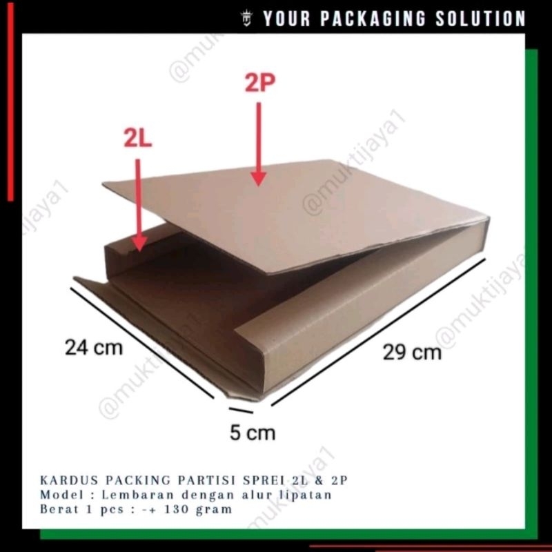 Jual PARTISI SPREI 2 (2L & 2P) • 29x24x5cm • Kardus/ Karton Lembaran ...
