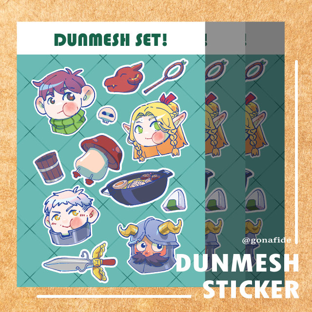 Jual Dungeon Meshi | Dunmesh A6 Sticker Sheet | Shopee Indonesia
