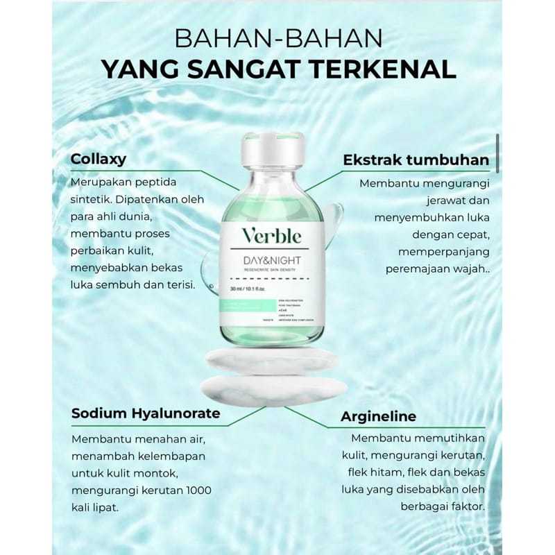 Jual Verble Day/Night Serum bekas luka Berlubang, bopeng bekas jerawat ...
