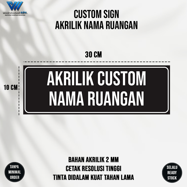 Jual Custom Akrilik Nama Ruangan | Sign Board Acrylic | Papan Nama ...