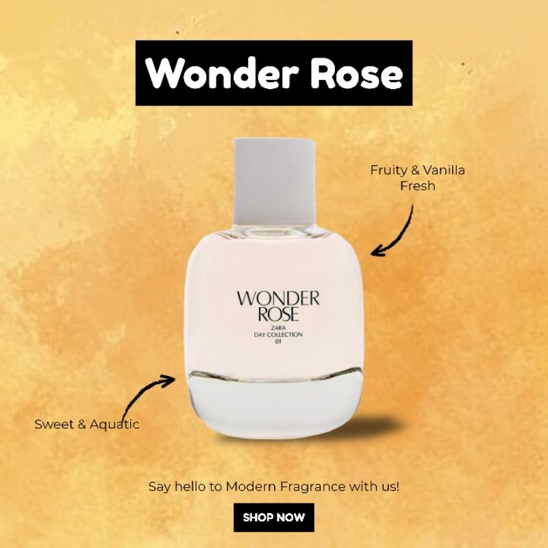 Jual PARFUME ZARA WONDER ROSE WONDEROSE EDP | Shopee Indonesia