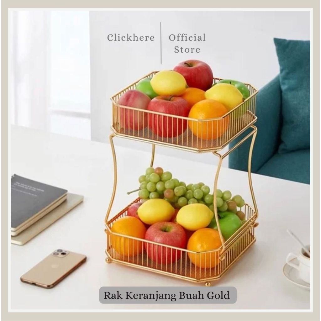 Jual CH.ID - Rak Keranjang Buah 2 Susun / Rak Serbaguna / Fruit Basket ...