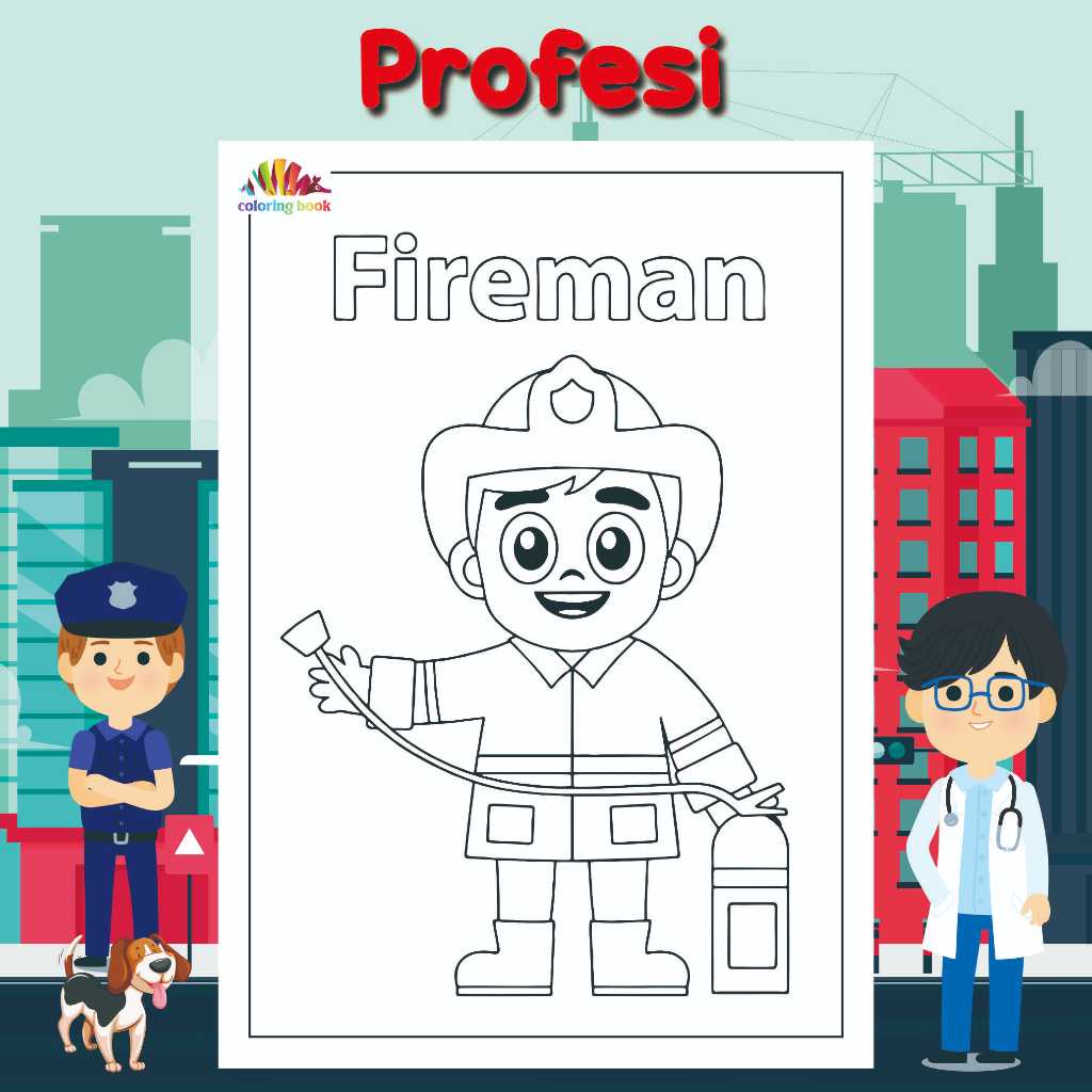 Jual KERTAS MEWARNAI / COLORING / KERTAS GAMBAR / PROFESI / KERTAS ...