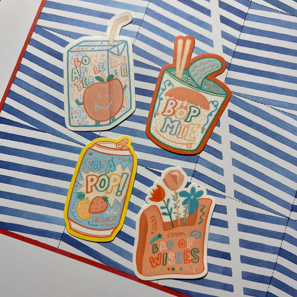 Jual Snack Time Vinyl Sticker Pack / Stiker Set | Ramekin Studio ...