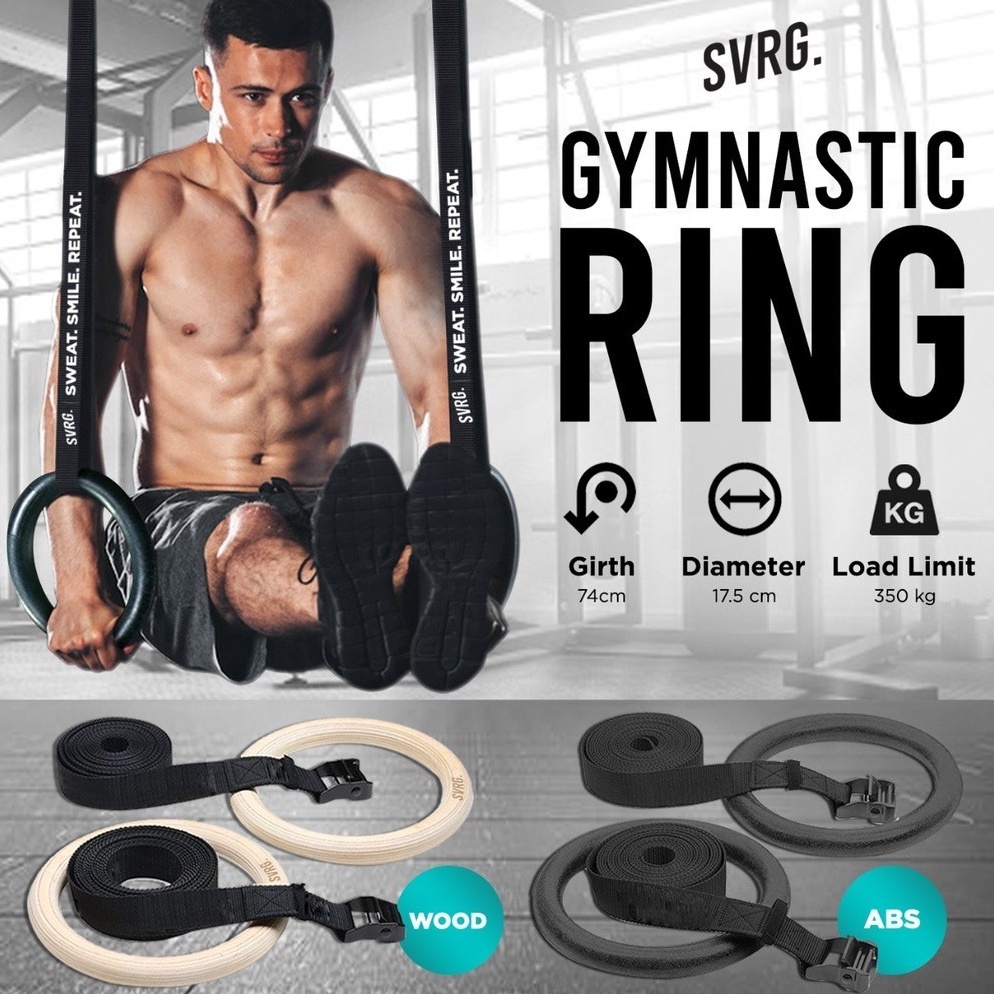 Jual Gym Ring Svarga Gymnastic Ring Crossfit Calisthenics Pull Up ...
