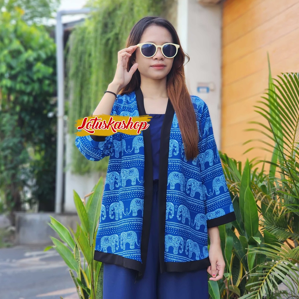 Jual Cardigan Etnik Bali Motif Chantika | Shopee Indonesia
