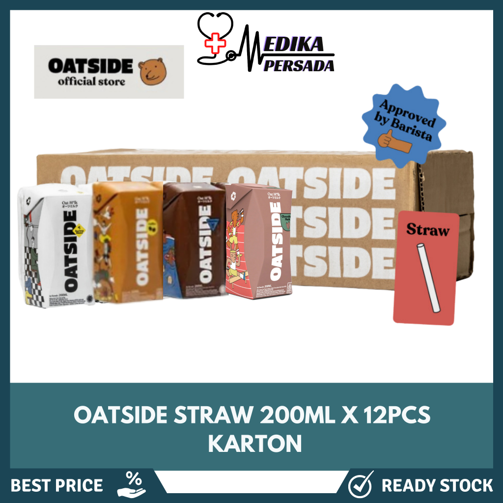 Jual Medika Persada - Oatside Straw 200ml Susu Oat Milk isi 12 | Shopee ...