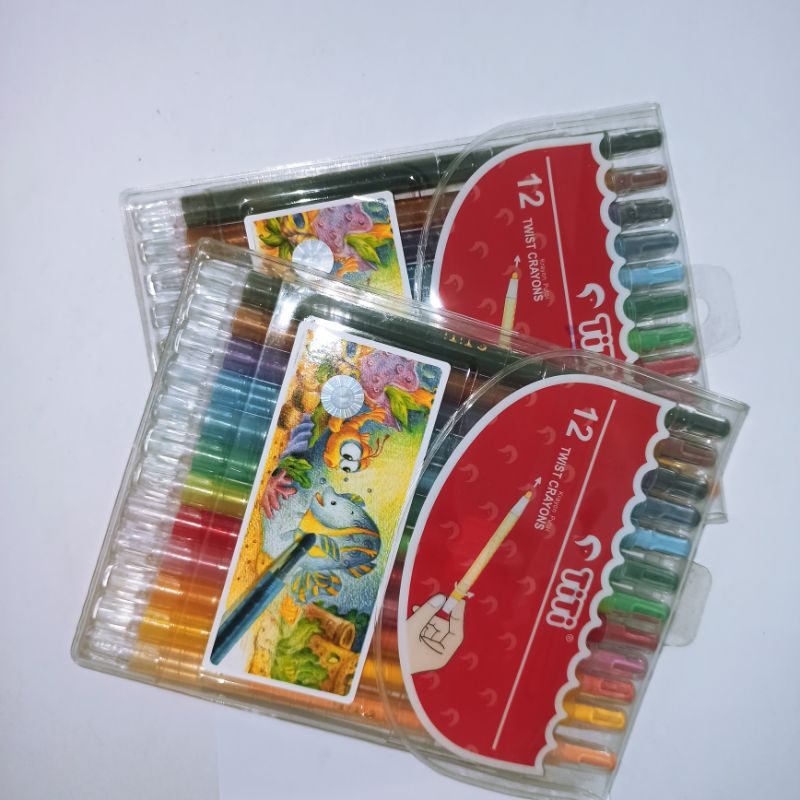 Jual Krayon Putar / Twist Crayon Titi Panjang Isi 12 Warna | Shopee ...