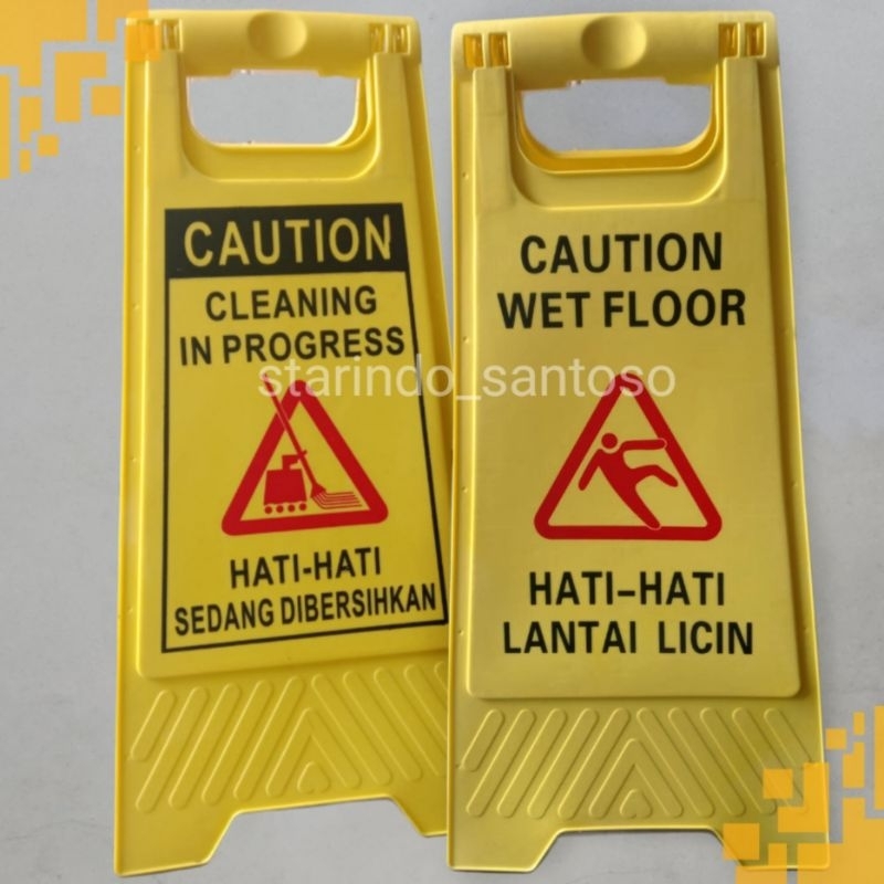 Jual Papan lantai licin warning pvc safety peringatan toilet basah ...