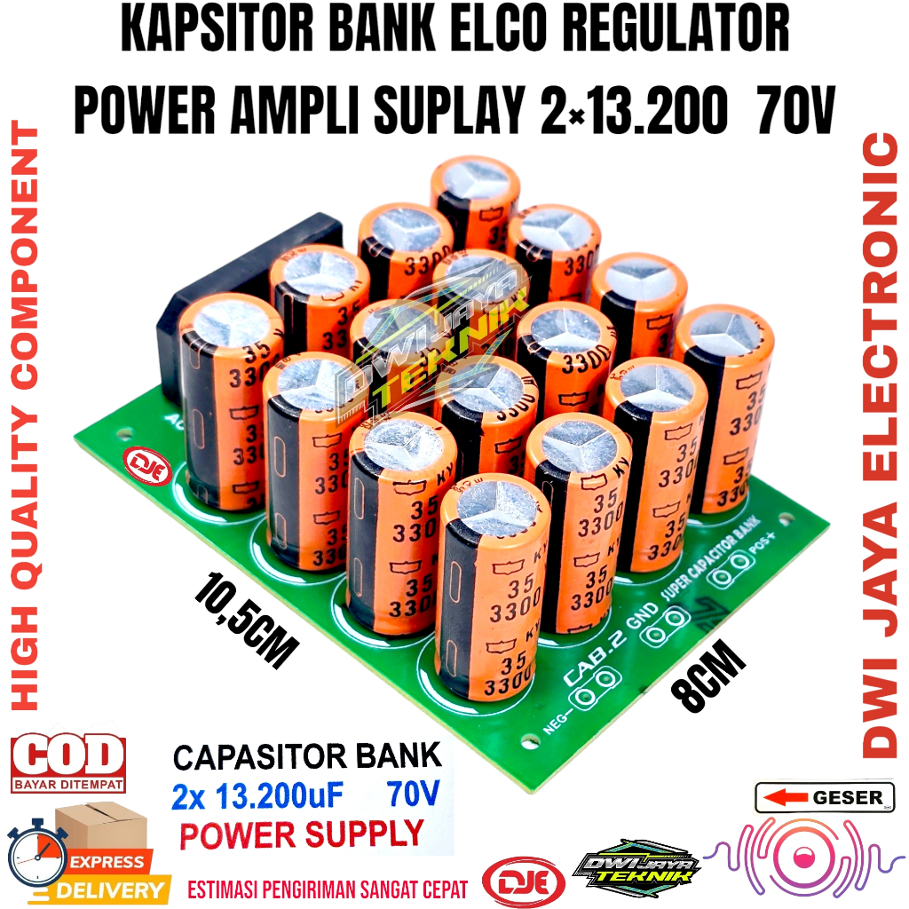 Jual Kapasitor Bank Elco Power Suplay 13200uf 70v | Shopee Indonesia